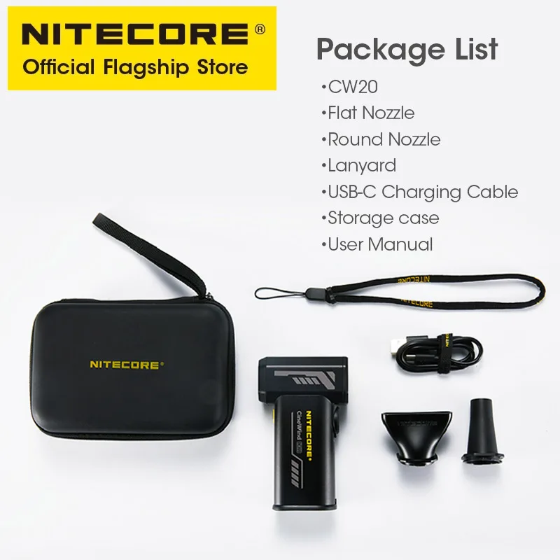 NITECORE CW20 Multipurpose Pocket Photography Fan Electric Portable Fan ...
