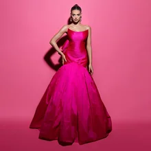 Sharon Said Emerald Green Mermaid Evening Dress with Bow Red Pink for ...