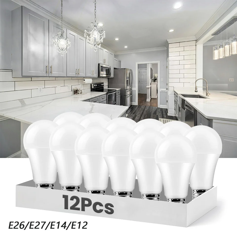 Bright, Energy-Efficient Led Bulbs For Home Lighting, 12Pcs, 110V, E27 ...