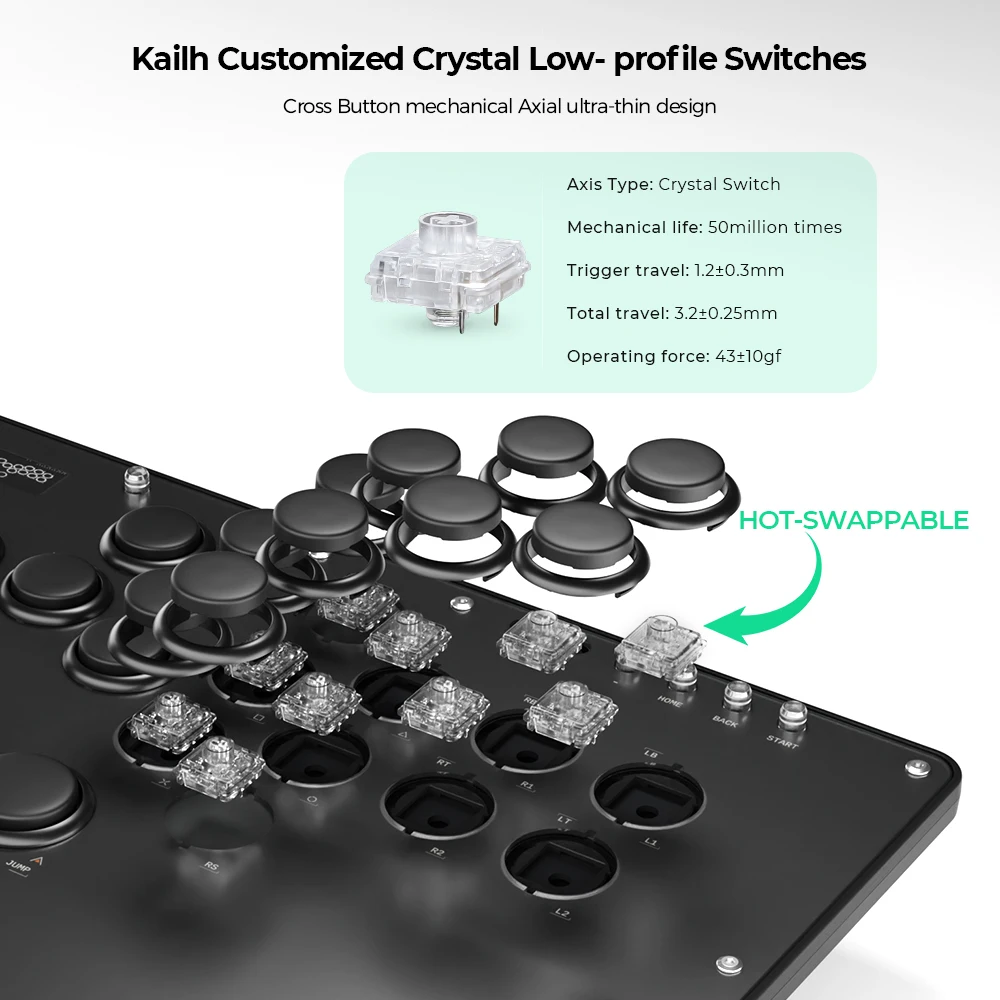 Haute42 FightStick Joystick Arcade Hitbox Button Rim Leverless ...