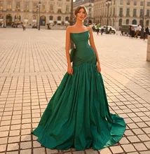Sharon Said Emerald Green Mermaid Evening Dress with Bow Red Pink for ...