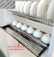 Stainless Steel 2-Tier Dish Rack For Kitchen Storage And Drying, Modern ...