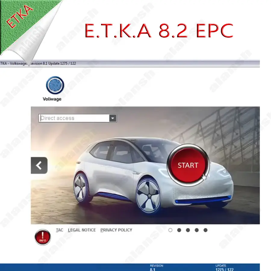 Etka 8.2 Vw/Audi/Seat/Skoda Diagnostic Tool Catalog 2021 Multi-Lang Parts