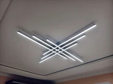 Black chandelier square bedroom lamps living room lamp led ceiling lamp ...