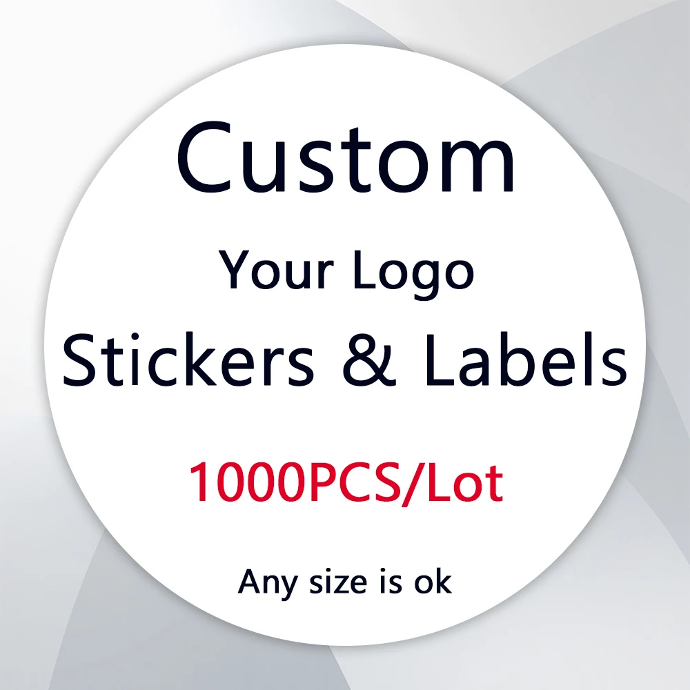 1000 stuks aangepaste stickers logo aanpassen bedrijfsnaam dank u ...