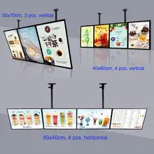 Ultra Thin LED TV Light Box Menu Board Led Light Box Menu Board Hanging ...