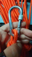The rope is of very good quality. Large and robust carabiner with rigid ...