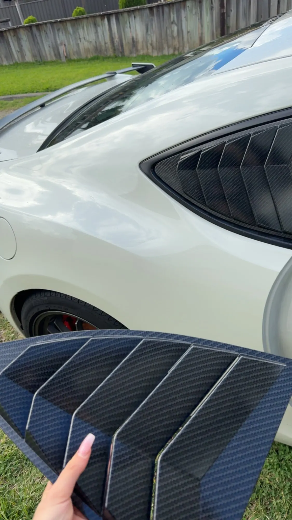 2 pcs/set Rear Quarter Window Louvers Spoiler Panel Vent for Scion FRS ...