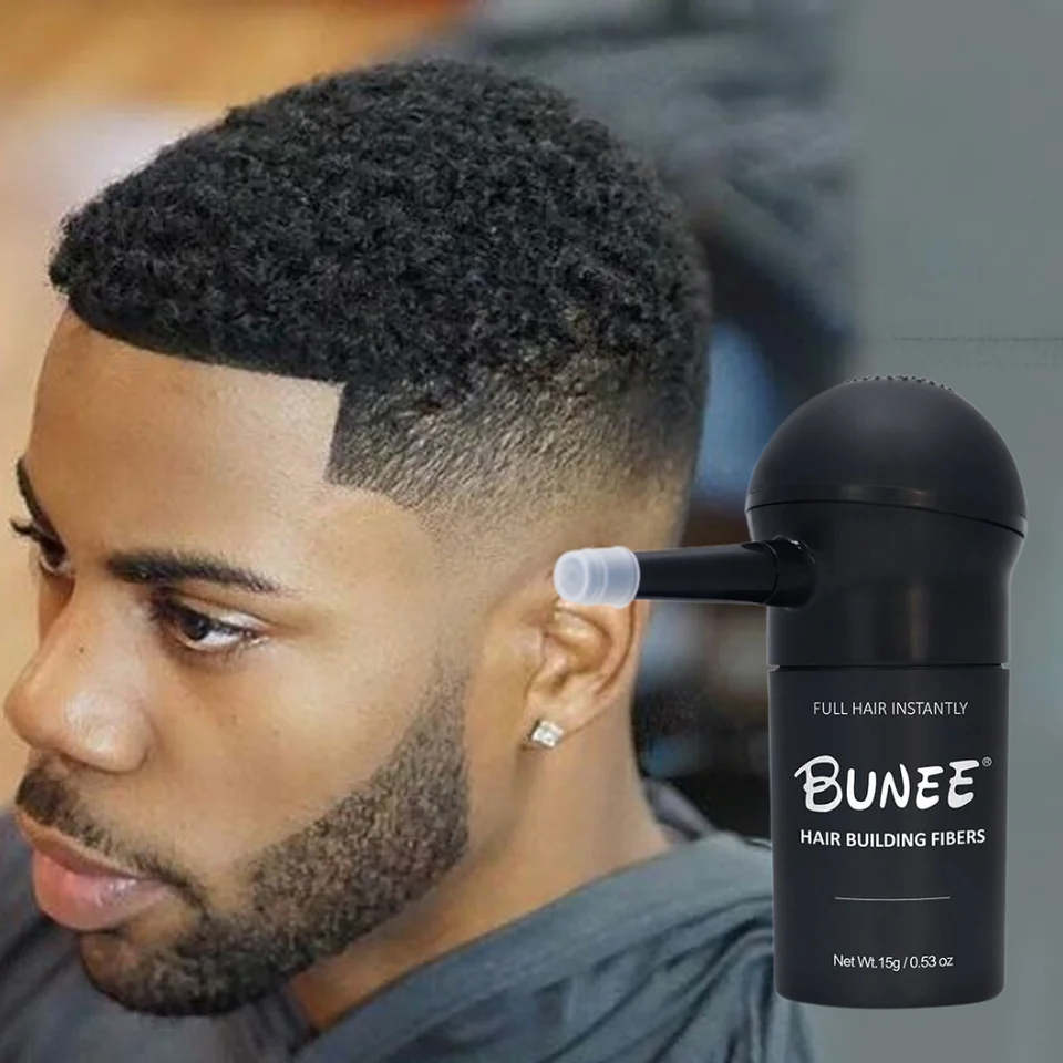 "BUNEE Hair Fiber Set 15g: Men's natural hair-dense fibers for balding ...