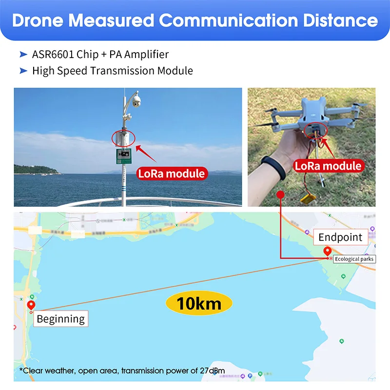 LoRa ASR6601 SOC -138dBM Data Collection 27dBm 915/868/433Mhz Low Power ...