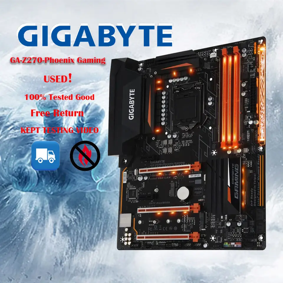 High-Performance Gigabyte Z270 Phoenix Motherboard For I7 6700K/7700K Cpus.