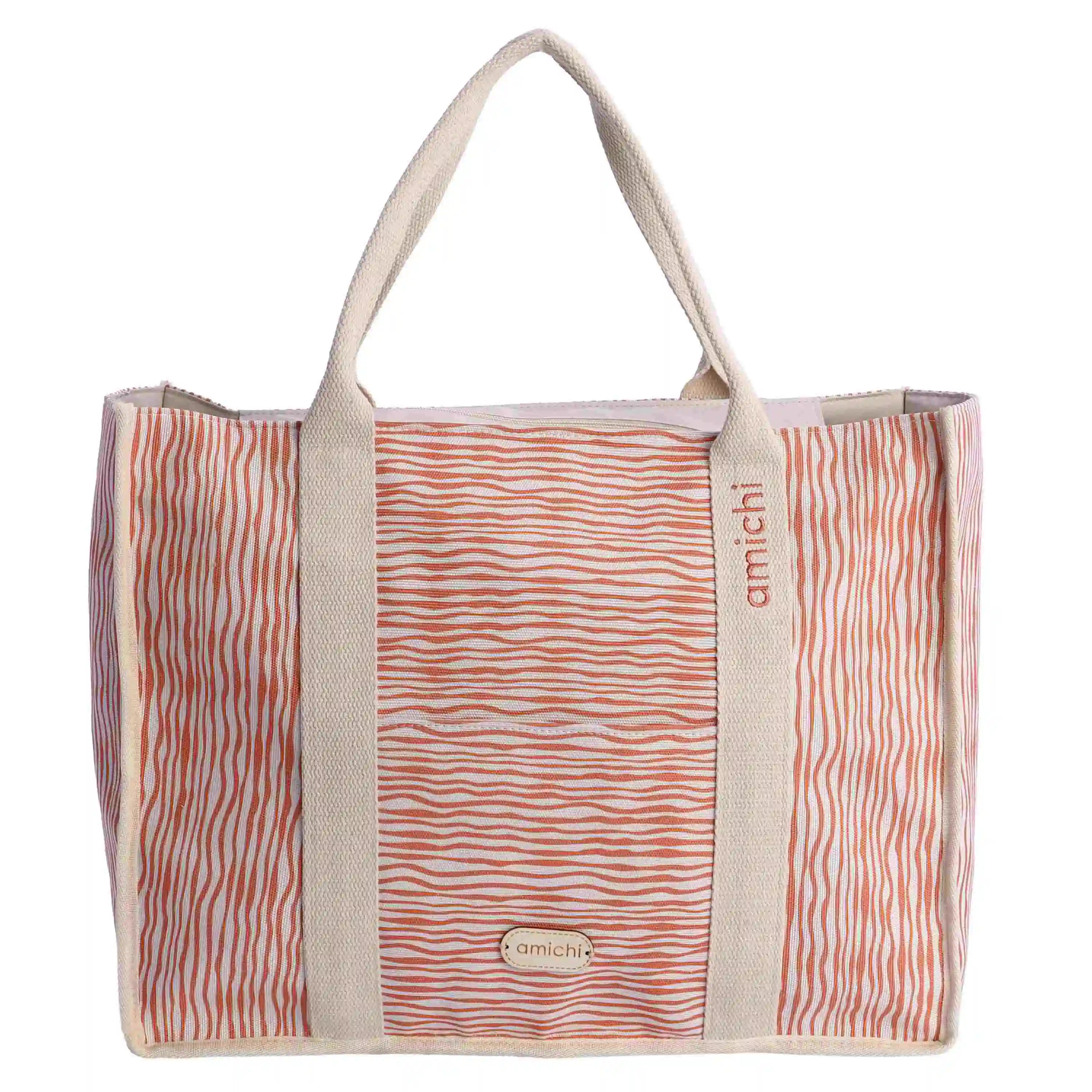 Bolso de playa de hombro para mujer AMICHI Coral de lona - AliExpress 1524