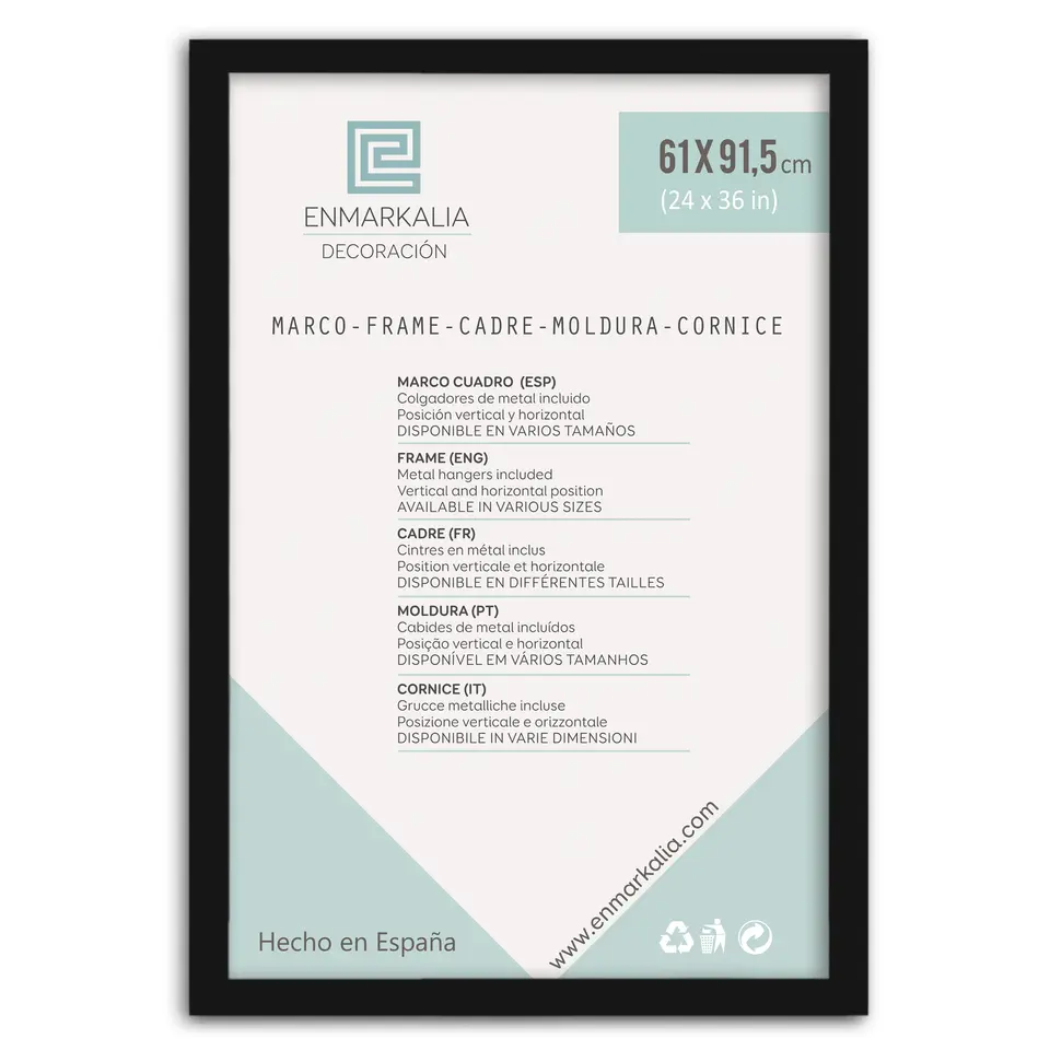 Marco Decorativo Blackwood, 30X15Mm, Para Fotos Y Obras De Arte (61X91 ...