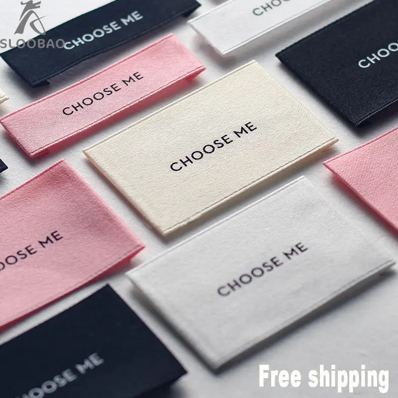 Custom Woven Garment Labels, Logo Embroidery, Free Design!