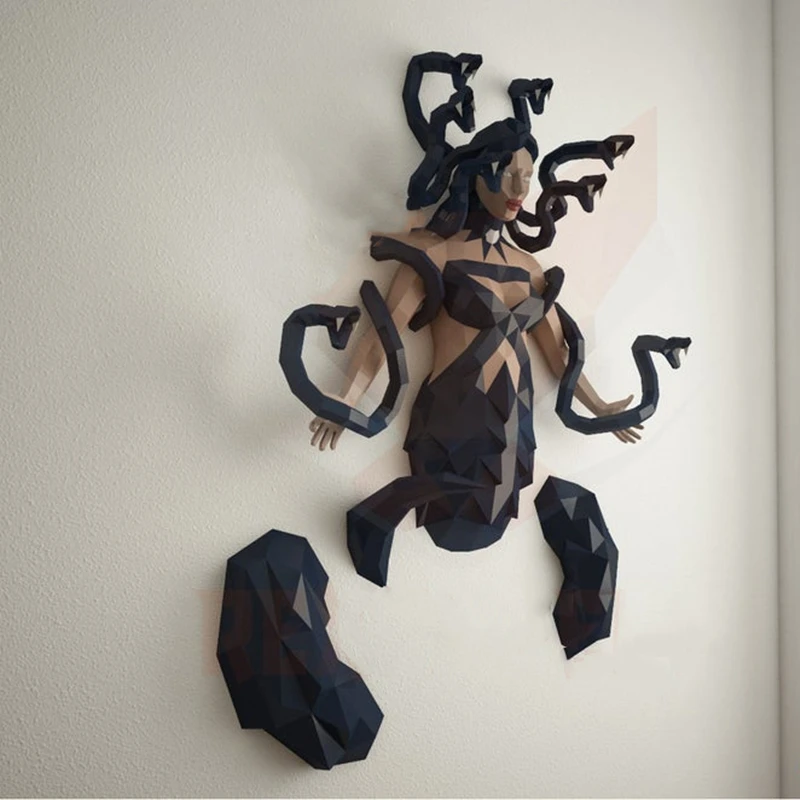 MEDUSA Papercraft DIY 3D Paper Model Sculpture Low Poly Manualidad ...