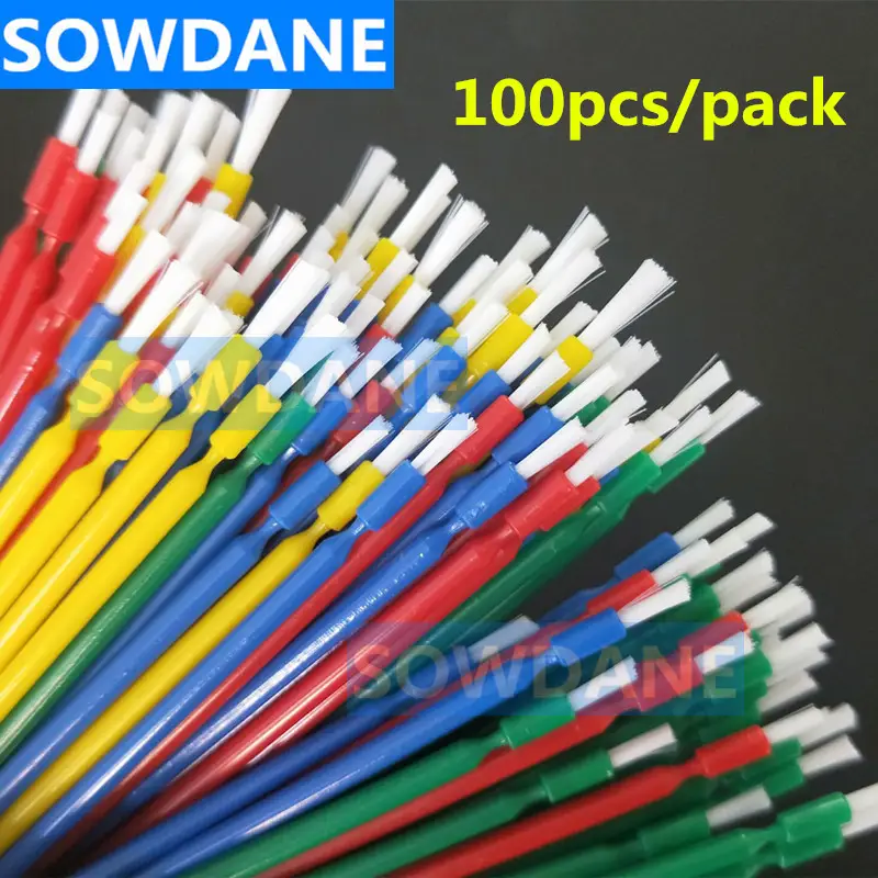 2 packs Dental Disposable Fluorine Brush Small Brush Medical Nylon ...