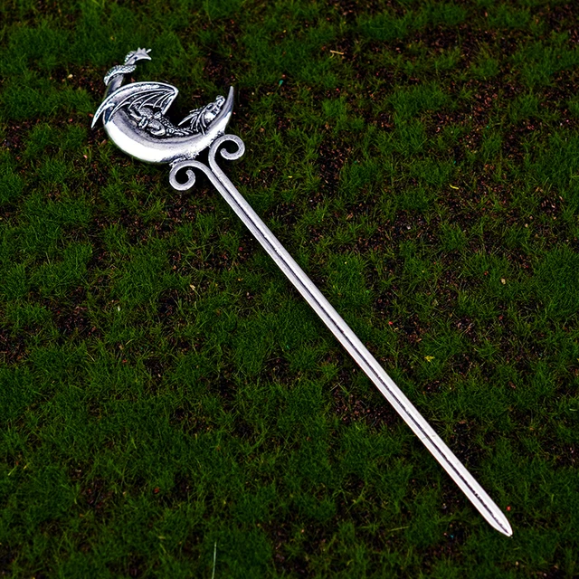 Vintage Hair Sticks Crescent Moon Snake Sword Skull Dead Head Hair ...