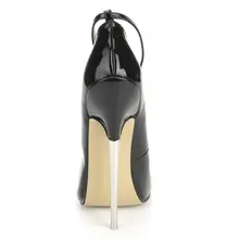 Stiletto Spikes, Sharp Toe Ankle Wrap Pumps, Size 5-15, High Heel Elegance.