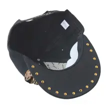 Hand Made Luxury Hip Hop Caps Flat Hat Snapback Fancy Leopard Badge ...