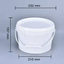 Durable 5 Liter Food Grade Plastic Bucket With Handle, Perfect For ...