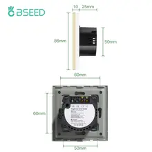 Black & White Bseed Touch Switches With Glass Panel – Eu Power Sensor ...