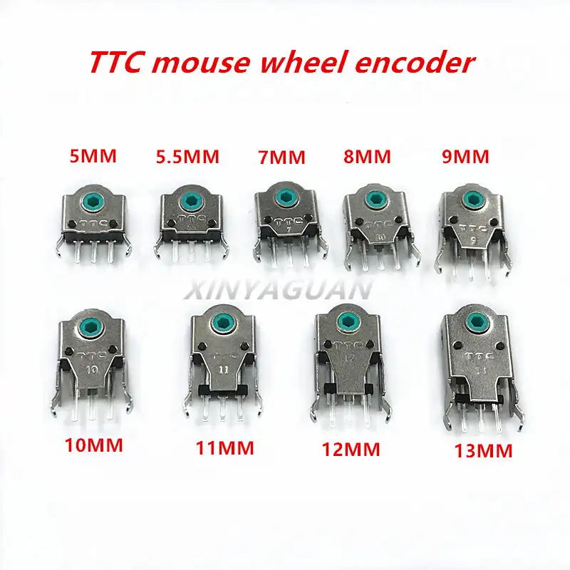 Highly Accurate Mouse Roller Wheel Encoder, 2Pc Green Core Switch ...