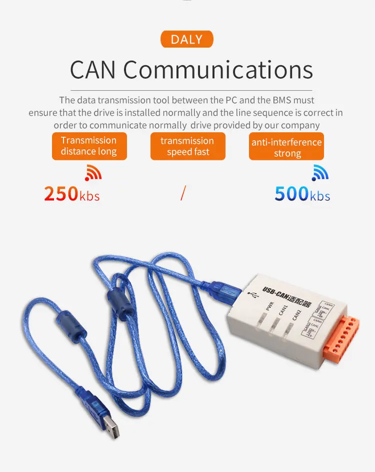 Daly Smart Uart Cable BMS B- UART Communication Protocol To PC For ...