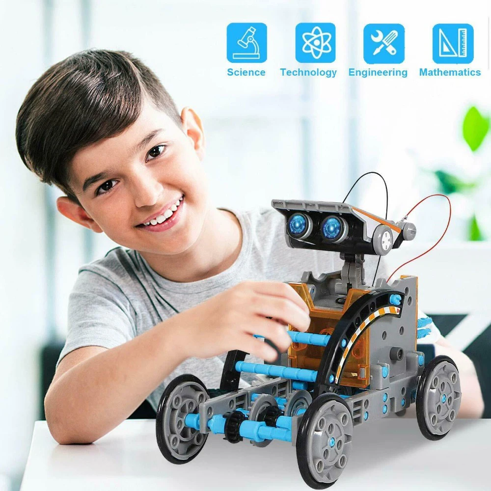 Robot Kit 12-in-1 Solar For Kids - 202 Piece STEM Building Toys With ...