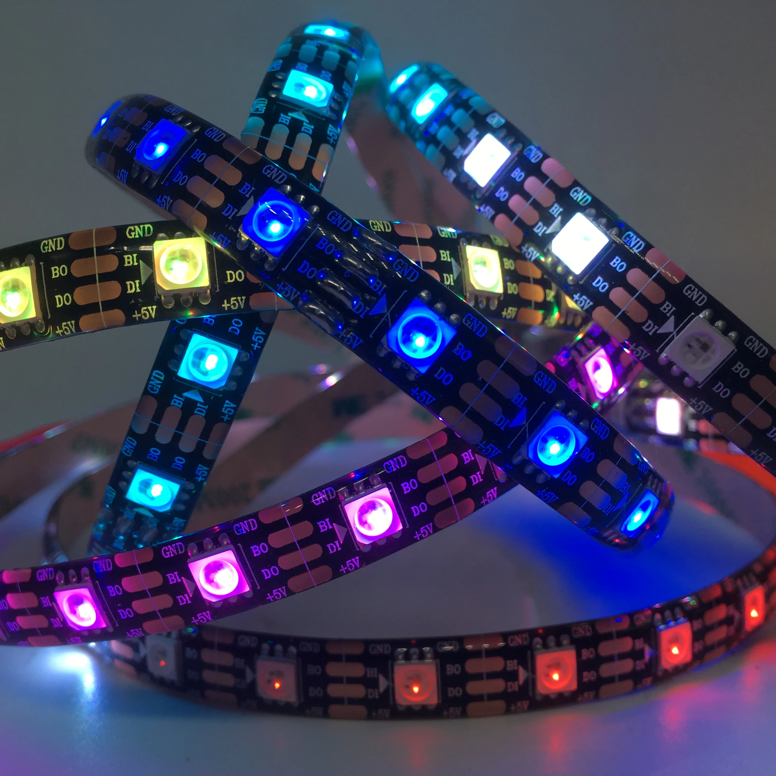 Tira de píxeles Led RGB WS2813 (actualización WS2812B), 30/60/144 ...