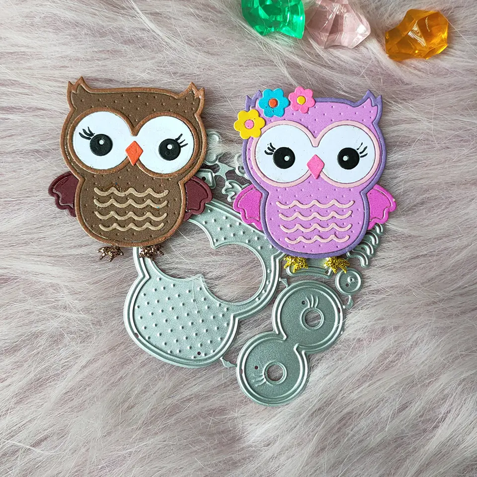 New Owl metal cutting die mould scrapbook decoration embossed photo ...