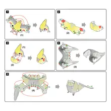 Cockatiel Parrot Bird Handmade Origami Art Folding Mini Cute 3D Paper ...