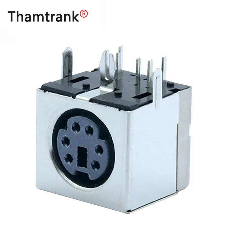High-Quality 6 Pin Mini Din Ps2 Female Jack Connectors, 90 Degree Pcb ...