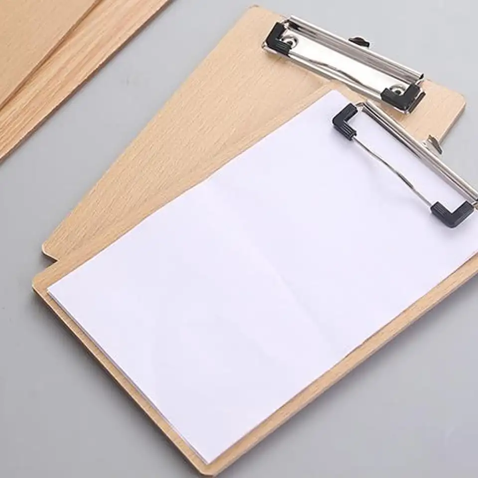A4 Wooden Clipboard Clip Board Office School Stationery with Hanging ...