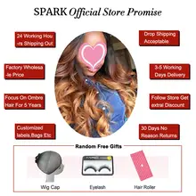 Spark Ombre Peruvian Loose Wave Bundles with Closure Remy Hair ...