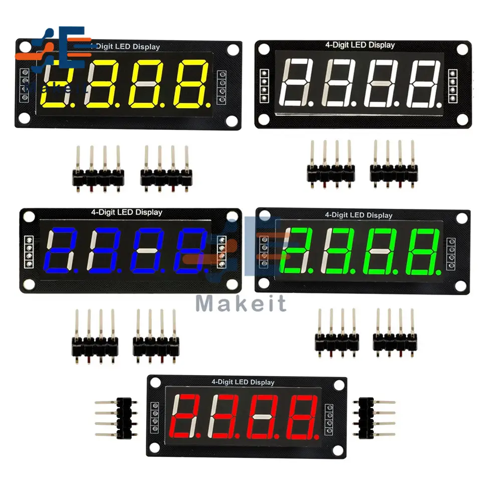 4-Digit 7-Segment Clock Module, Arduino Compatible, Led Display.