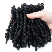 Bob Spring Twist Hair Prelooped Crochet Hair Braids 6 Inch synthetic ...