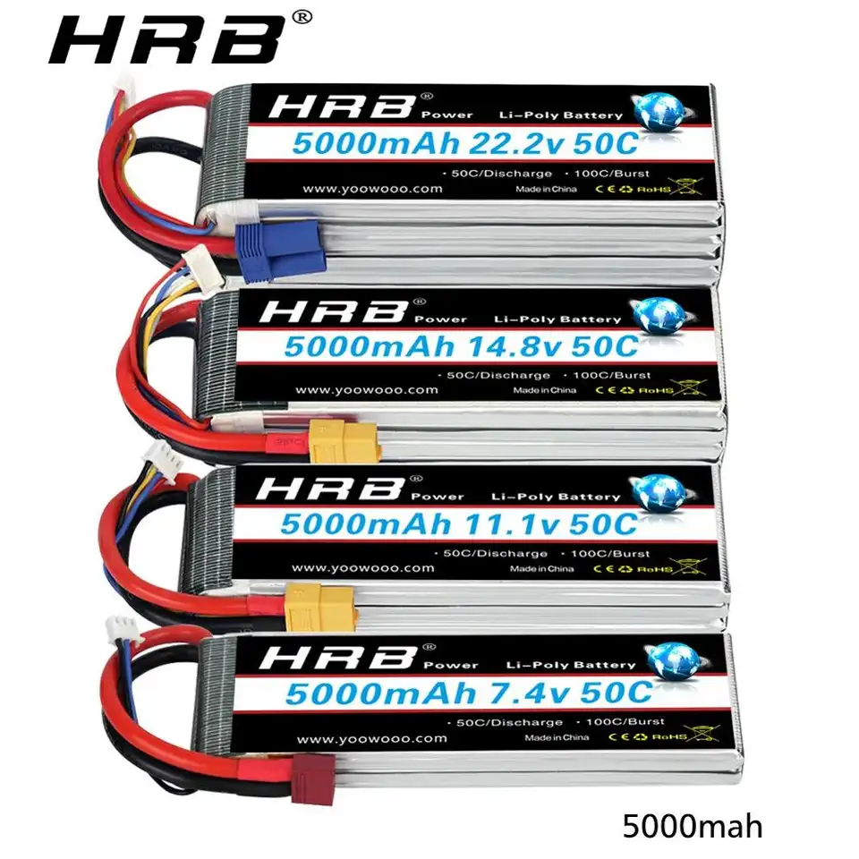 High-Capacity 5000Mah Lipo Battery For Rc Trucks, Cars, And Drones.