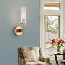 Golden Led Wall Lamp For Modern Home Decor In Bedroom Or Living Room.