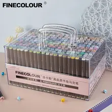 Finecolour Art Marker Set, 160+ Colors, Portable Box, Double-Headed Brush