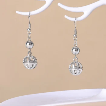 Anime Kazutora Hanemiya Earrings Fashion Silver Color Hollow Bells ...