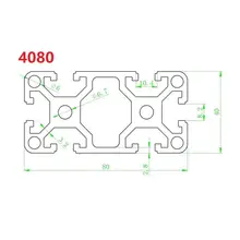 Elegant 4080 Aluminum Profile Rail, Perfect For Cnc 3D Printer Parts!
