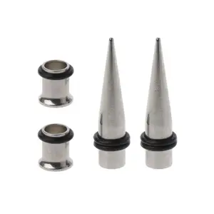 Gauge 7mm paar 316l Stahl Verjungt und Tunnel Ohr Stretching Kit Korper Schmuck AliExpress