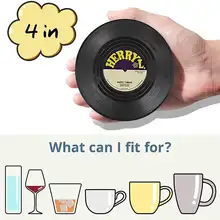 Retro Vinyl Coasters & Record Holder – Protect Your Surface, Add Style!
