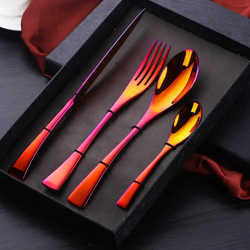 Rainbow Stainless Steel Cutlery Set – Dinner Party Essentials