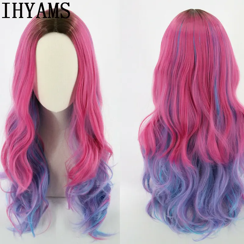 Descendants 3 Women Audrey Wig Mixed colors Synthetic Hair Cosplay ...