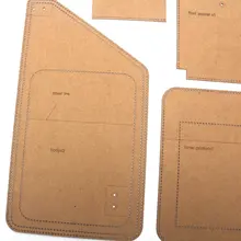 DIY leather craft men big size chest bag kraft template sewing pattern ...