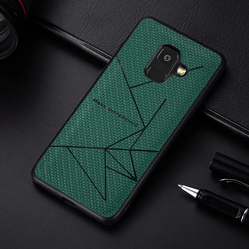 leather case For Samsung J8 A6 2018 PLUS J810 J810F A530 Case Bracket ...