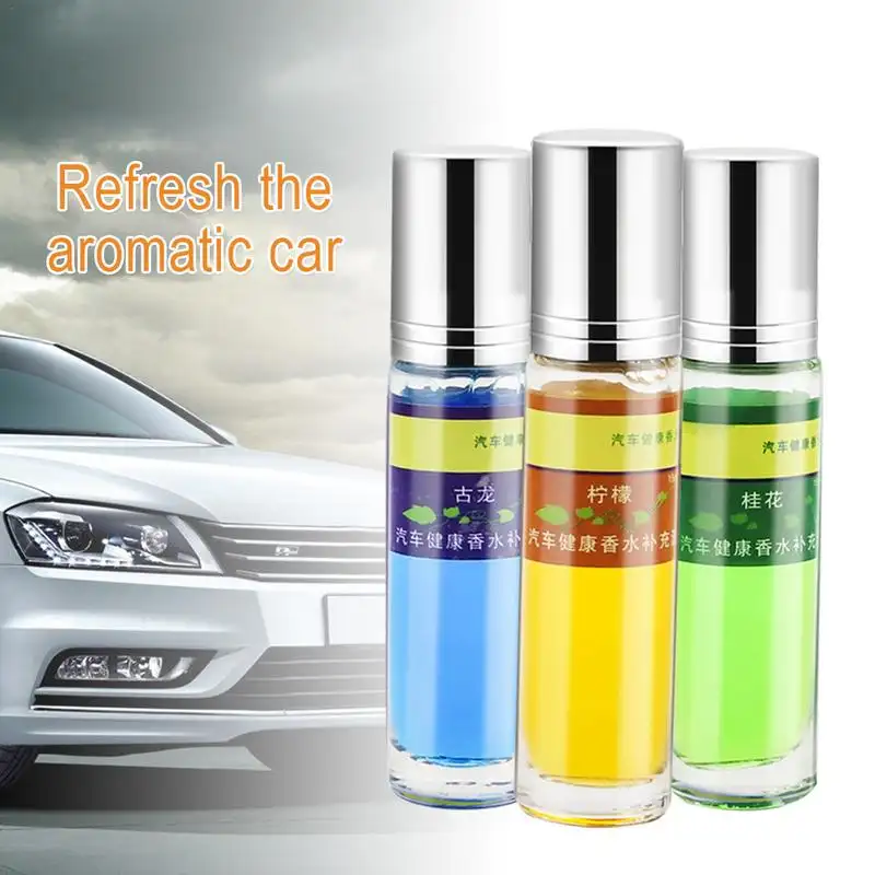 3pcs Car Perfume Essential Oil Replenisher Plant Spice Blue Cologne ...