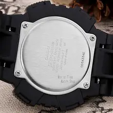 100M Waterproof Quartz Digital Men'S Watch, Casio-Style Military Solar Led