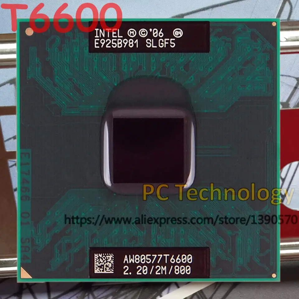 High-Speed Intel Core2 Duo T6600 Cpu, 2.20Ghz, Fast Shipping Within 1 Day.